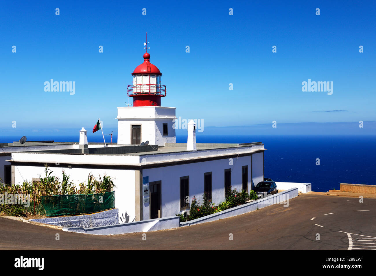 Lighthouse of Ponta do Pargo, the most western point of Madeira ...