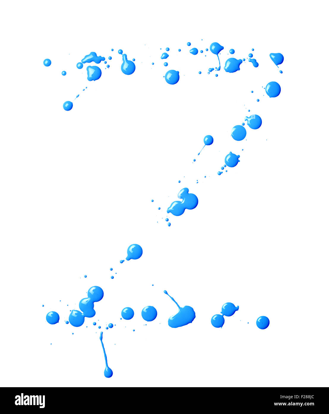 Letter Z character made with the oil paint drops and spills, isolated ...