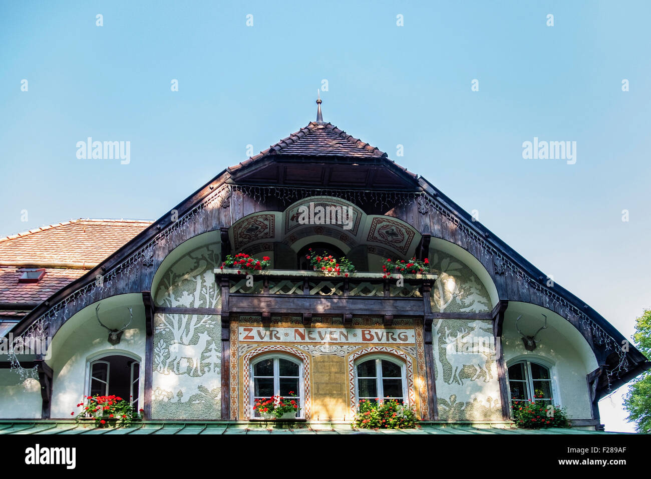 Gable typical bavarian house hi-res stock photography and images - Alamy