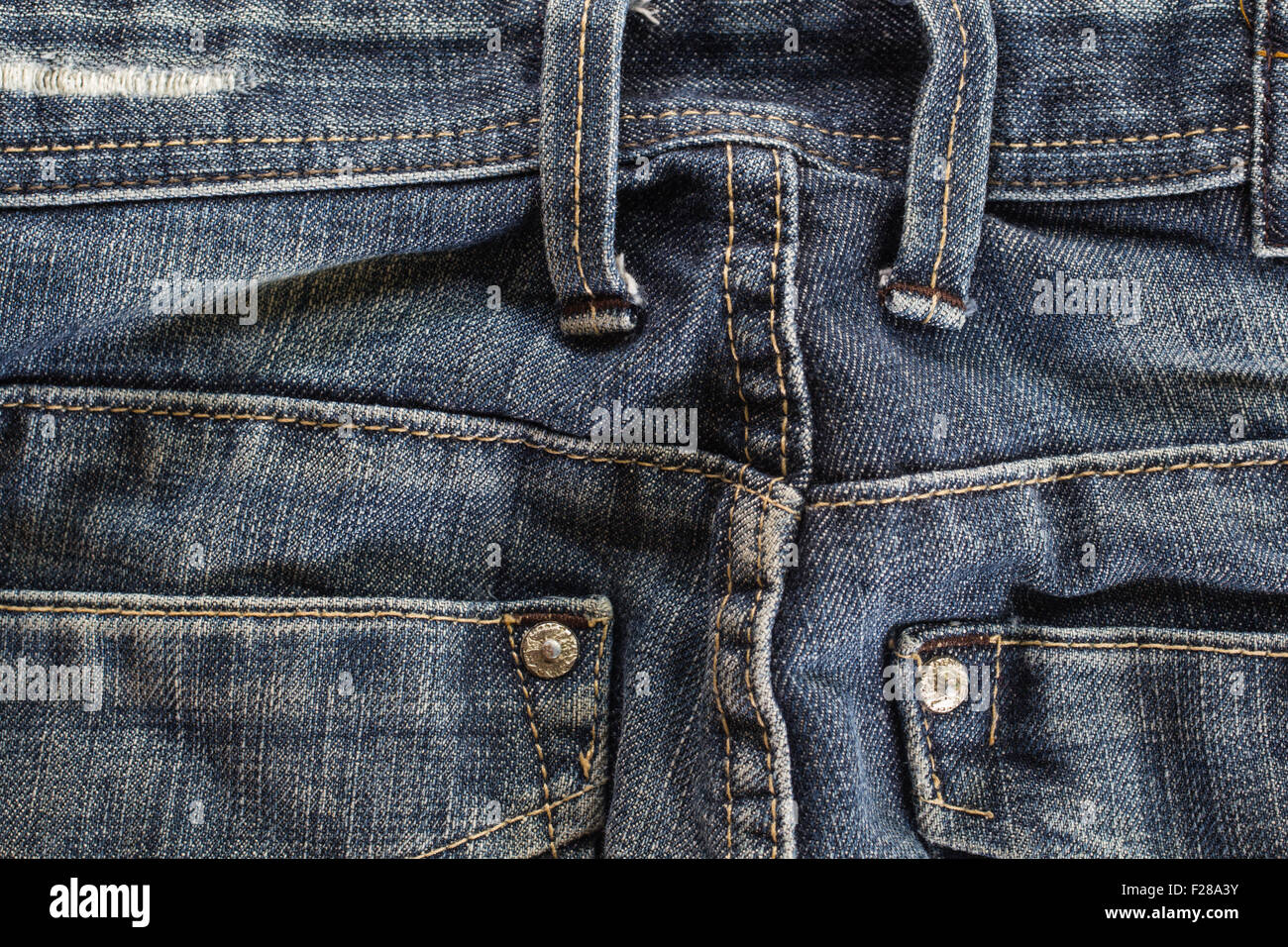 Detail of back blue jeans Stock Photo - Alamy