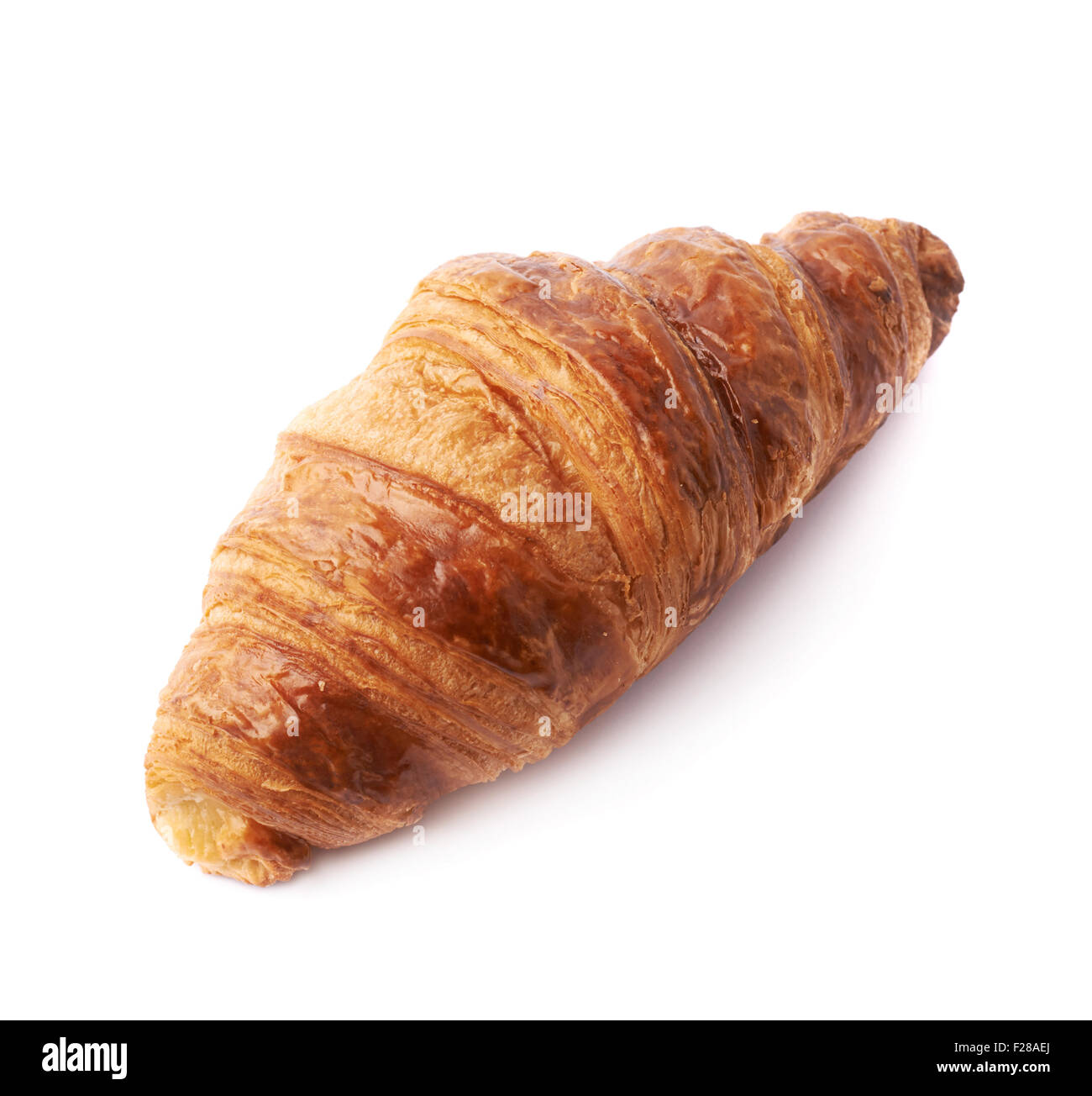 Sweet croissant pastry bun isolated over the white background Stock ...