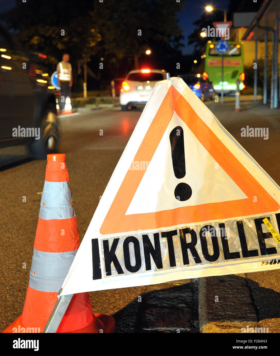 Lindau, Germany. 13th Sep, 2015. The road sign on the road reads ...