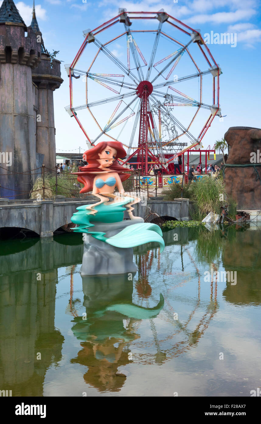 Banksy´s Dismaland Bemusement Park on the seafront in Weston-Super-Mare ...