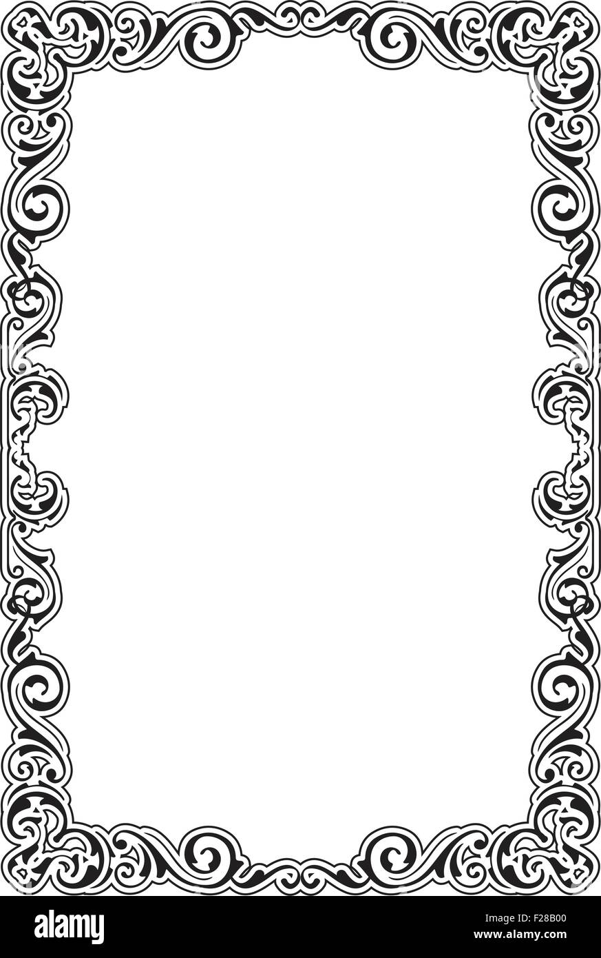 Premium border ornament Black and White Stock Photos & Images - Alamy