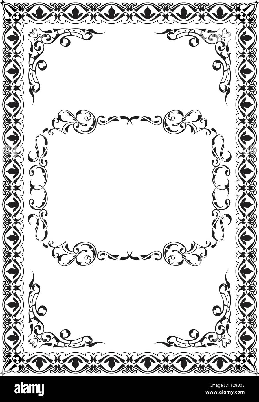 The victorian ornate scroll fine page on white Stock Vector Image & Art ...