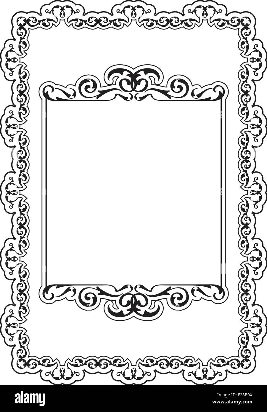 Baroque ornate best frame on white Stock Vector Image & Art - Alamy