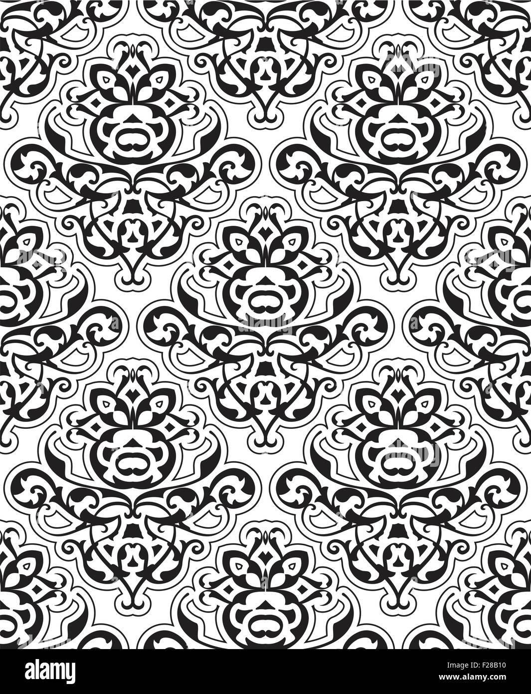Baroque seamless art isolated on white Stock Vector Image & Art - Alamy