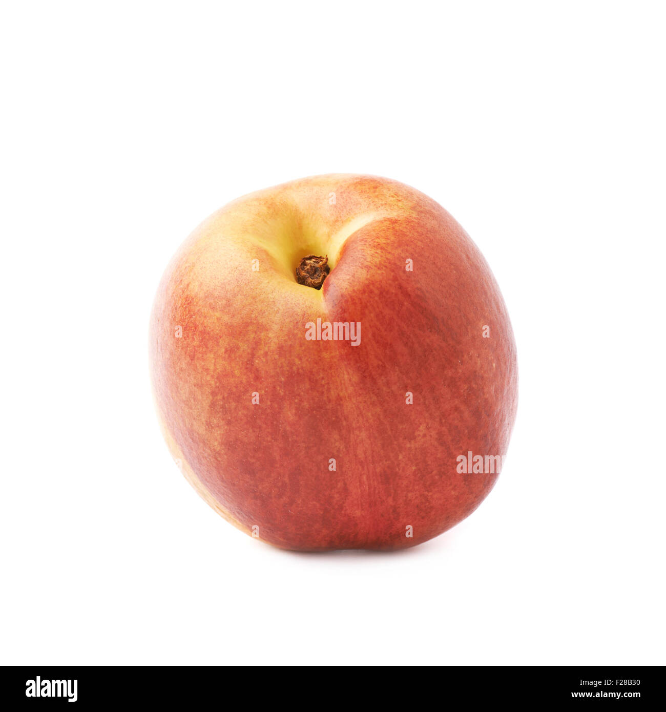 Single ripe nectarine isolated over the white background Stock Photo ...