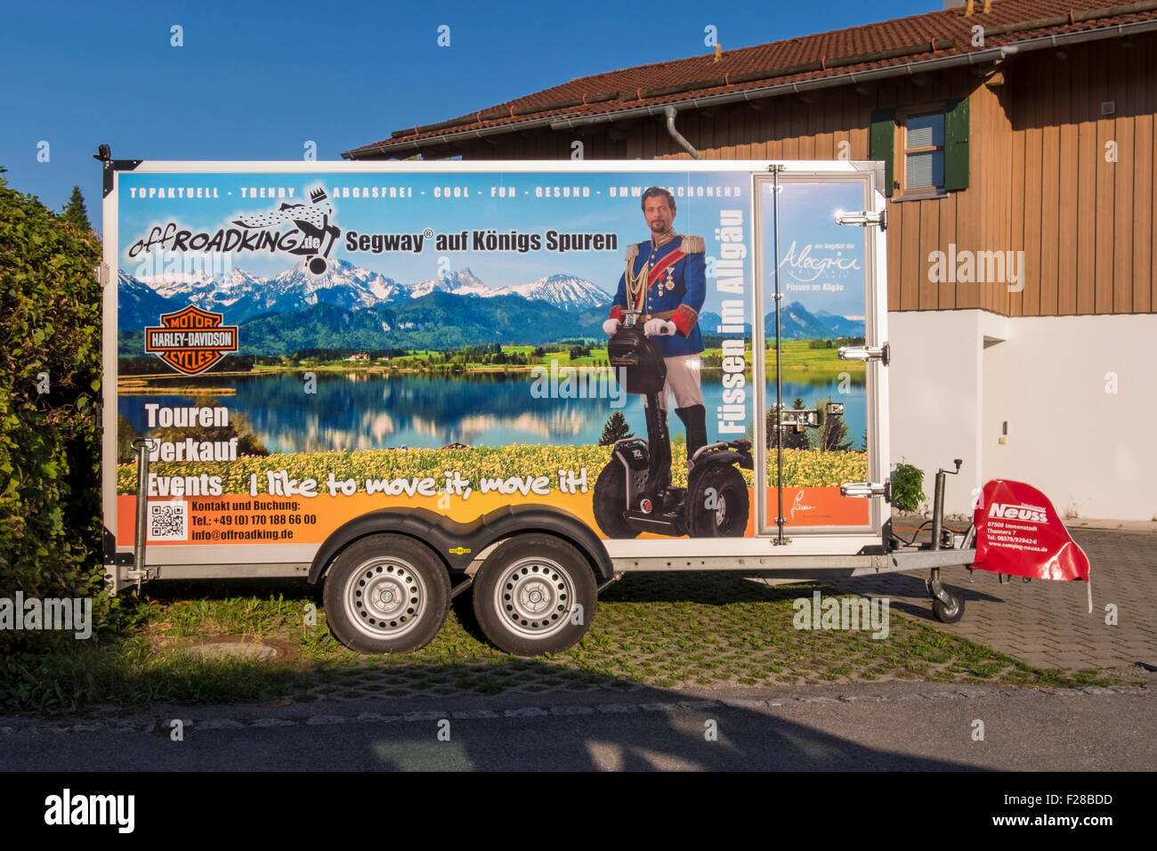 Bavaria, Germany - trailer to transport Segways for tourists Stock ...