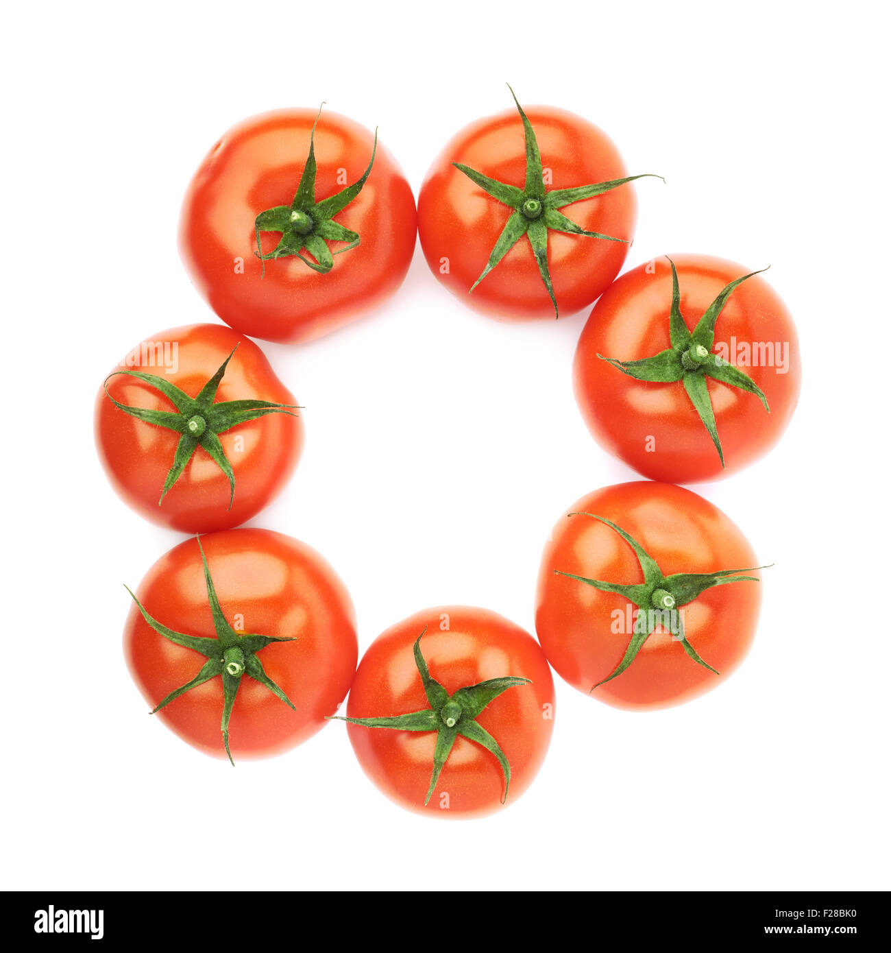 Multiple tomatoes aligned in a circle Stock Photo - Alamy