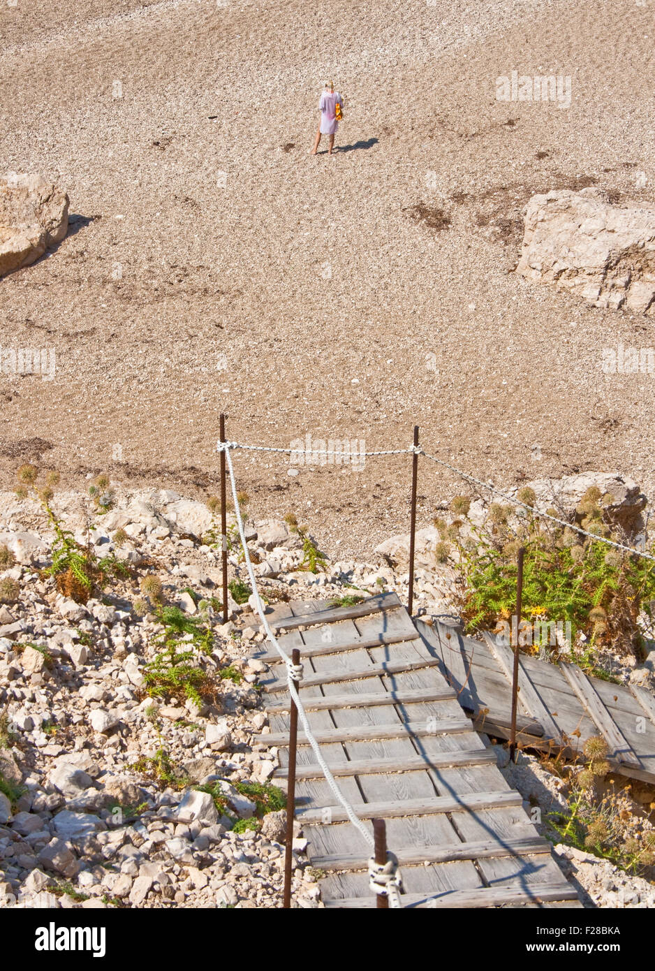 Woman walking in the beach, Kefalonia - Greece Stock Photo - Alamy