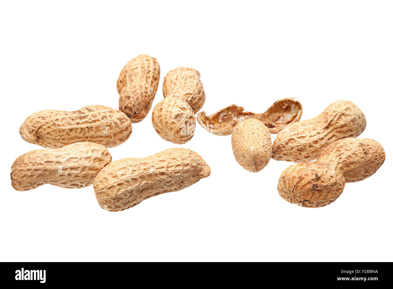 Peanut in shell isolated on white background Stock Photo - Alamy