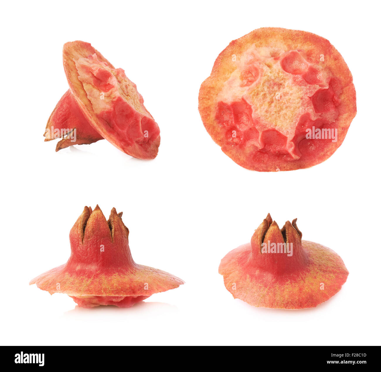 Pomegranate skin's top isolated Stock Photo - Alamy