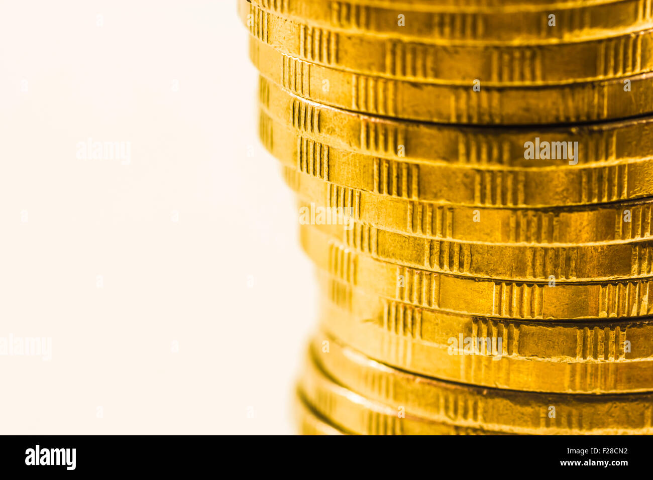 pile of golden coins close up Stock Photo - Alamy