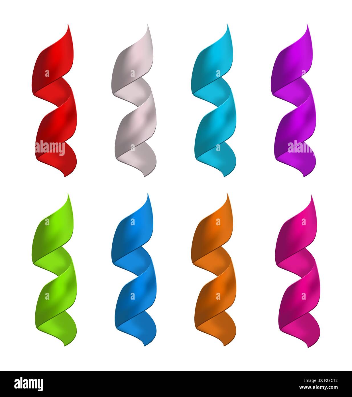 Red ribbon spiral on white Stock Vector Images - Alamy