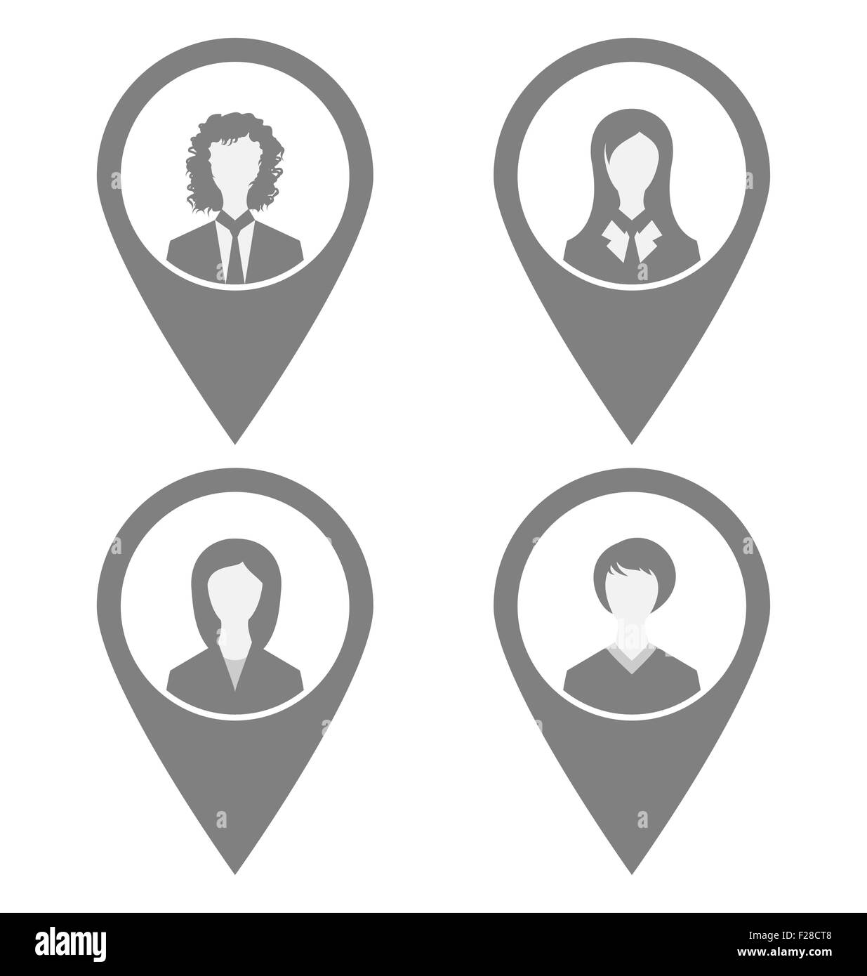 Set icon front portrait woman for webdesign Stock Vector Image & Art ...