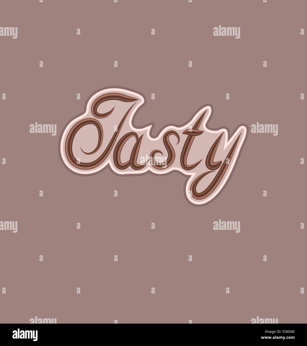 Calligraphic title made of chocolate, design element Stock Vector Image ...