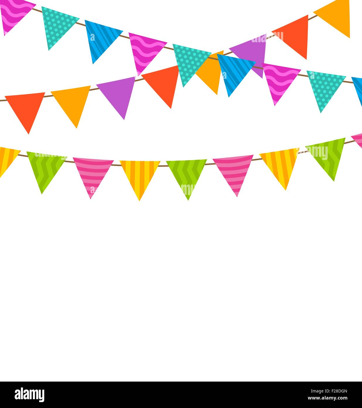 Set Colorful Buntings Flags Garlands Stock Vector Image & Art - Alamy