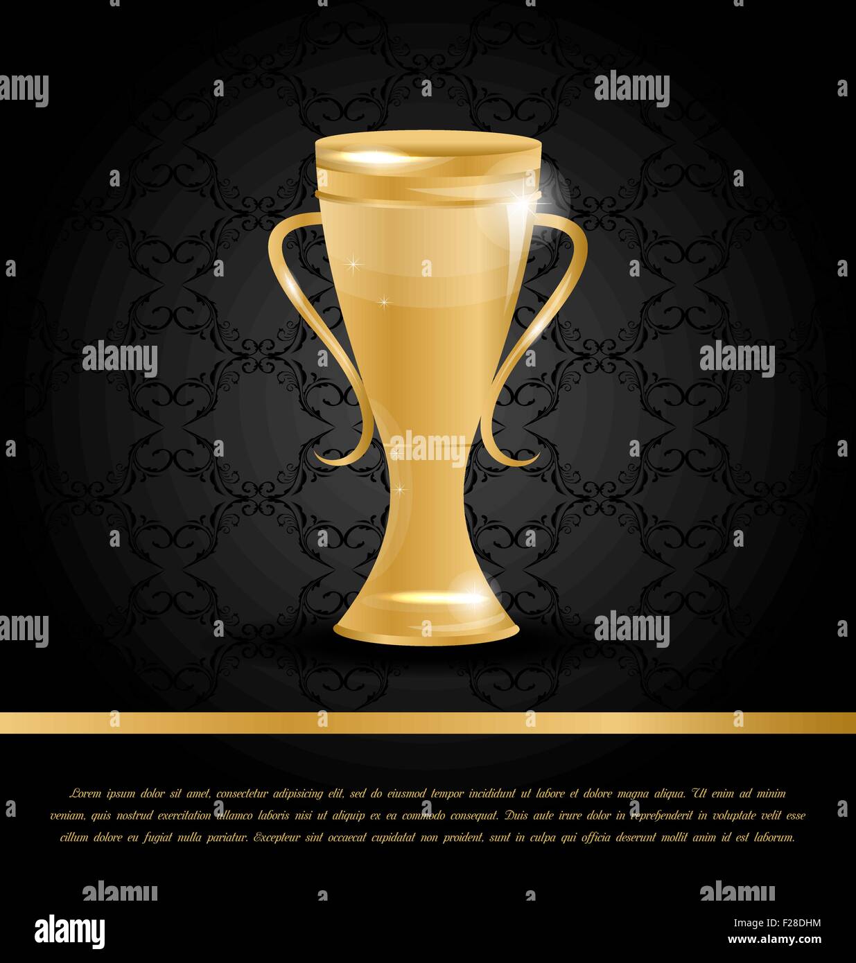 Golden Championship Cup Stock Vector Image & Art - Alamy