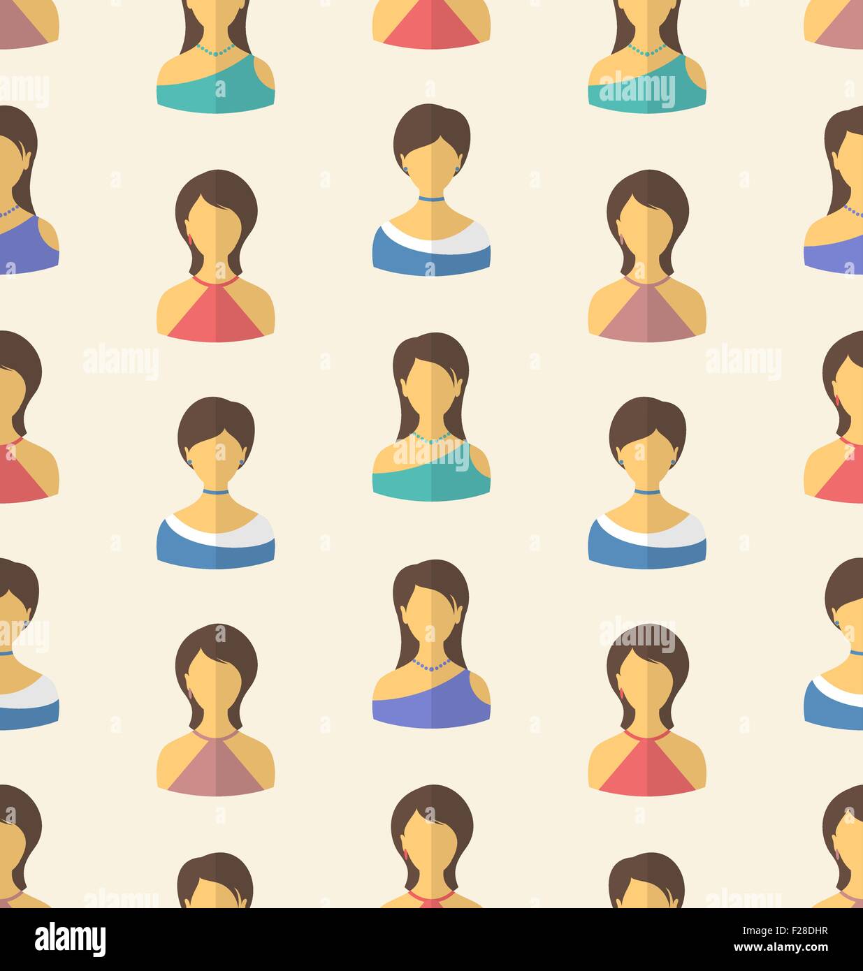 Seamless Pattern Avatars Stock Vector Image & Art - Alamy