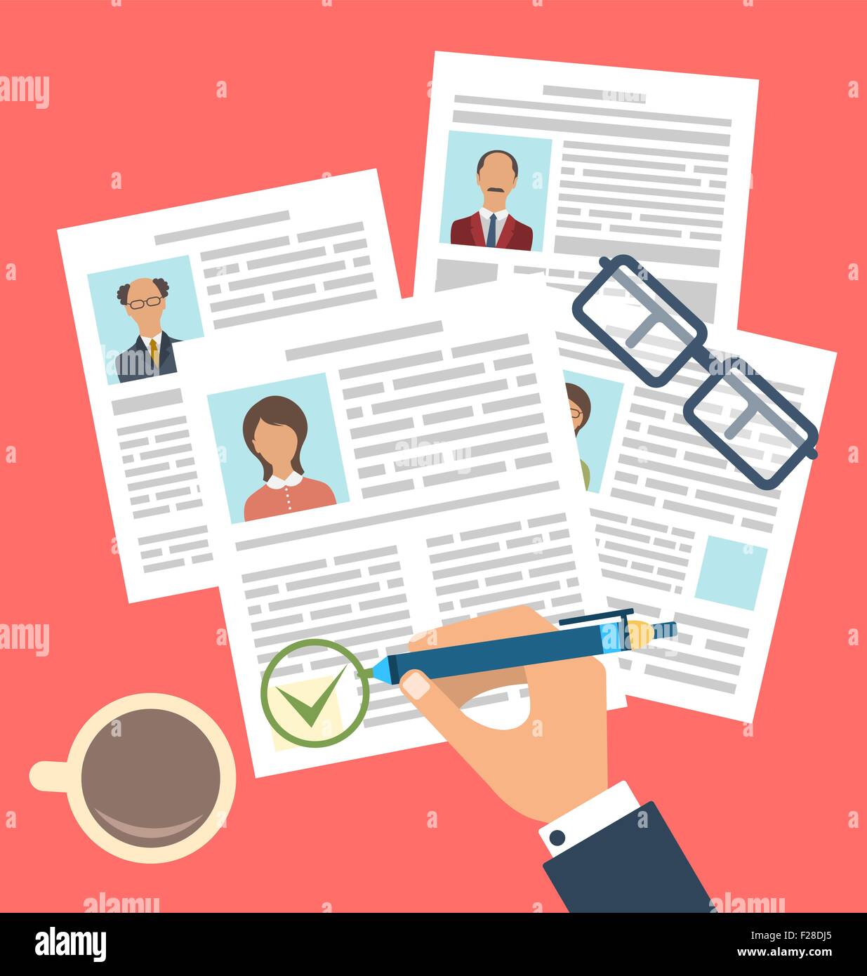 Hr management concept in Stock Vector Images - Alamy