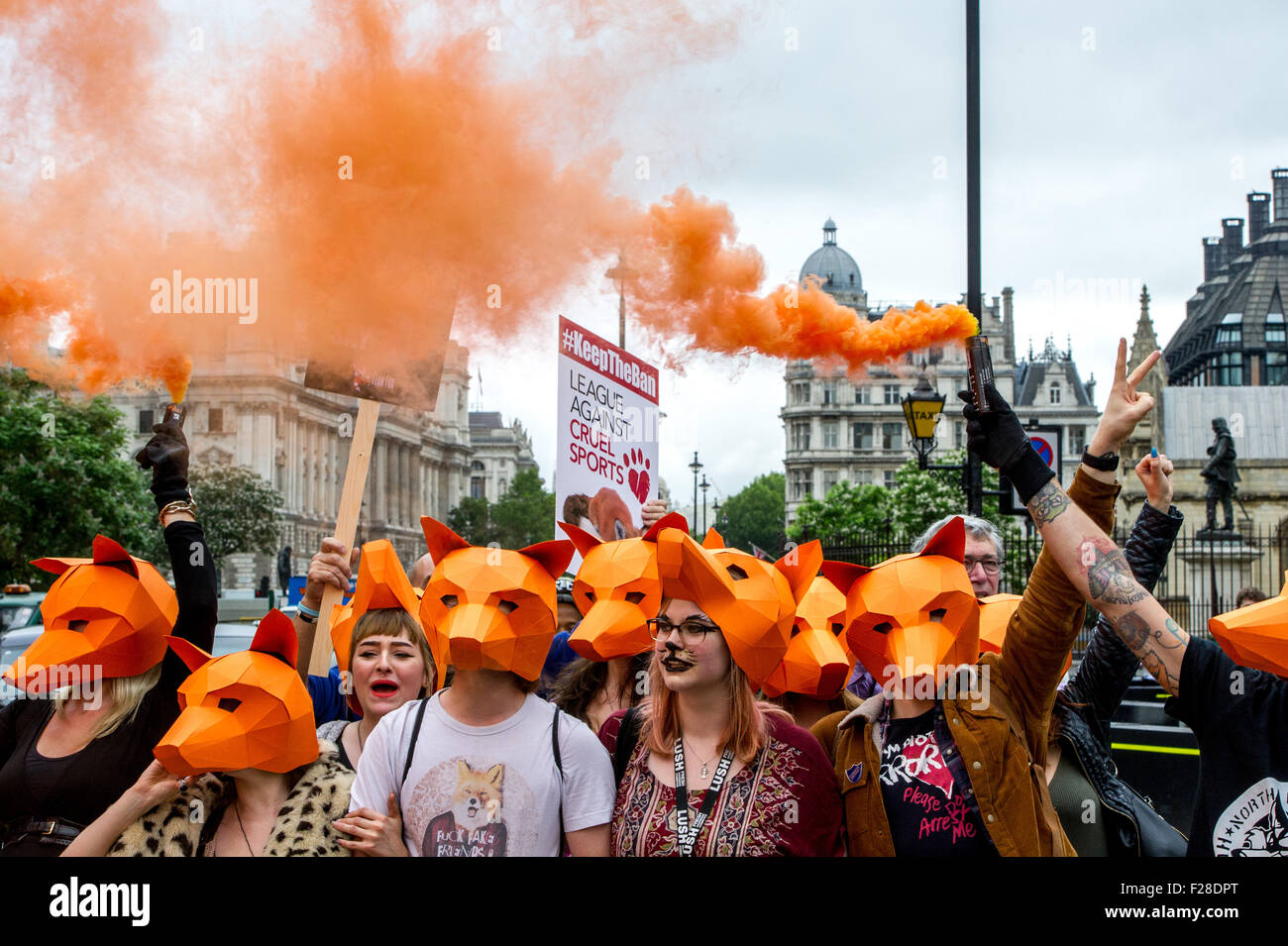 Brian May attends a Keep the Fox Hunting Ban protest outside the Houses ...