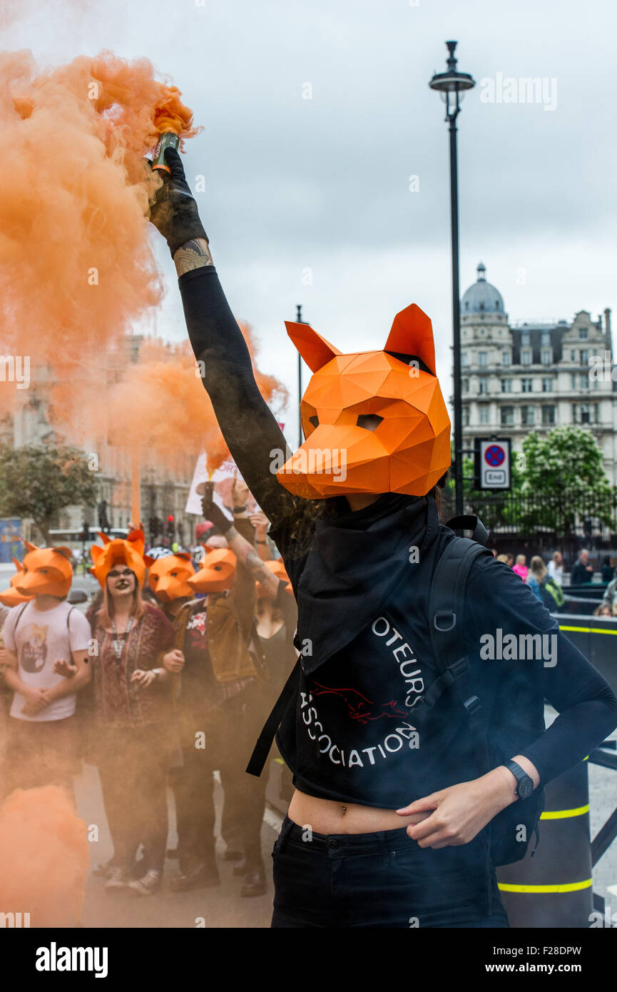 Brian May attends a Keep the Fox Hunting Ban protest outside the Houses ...