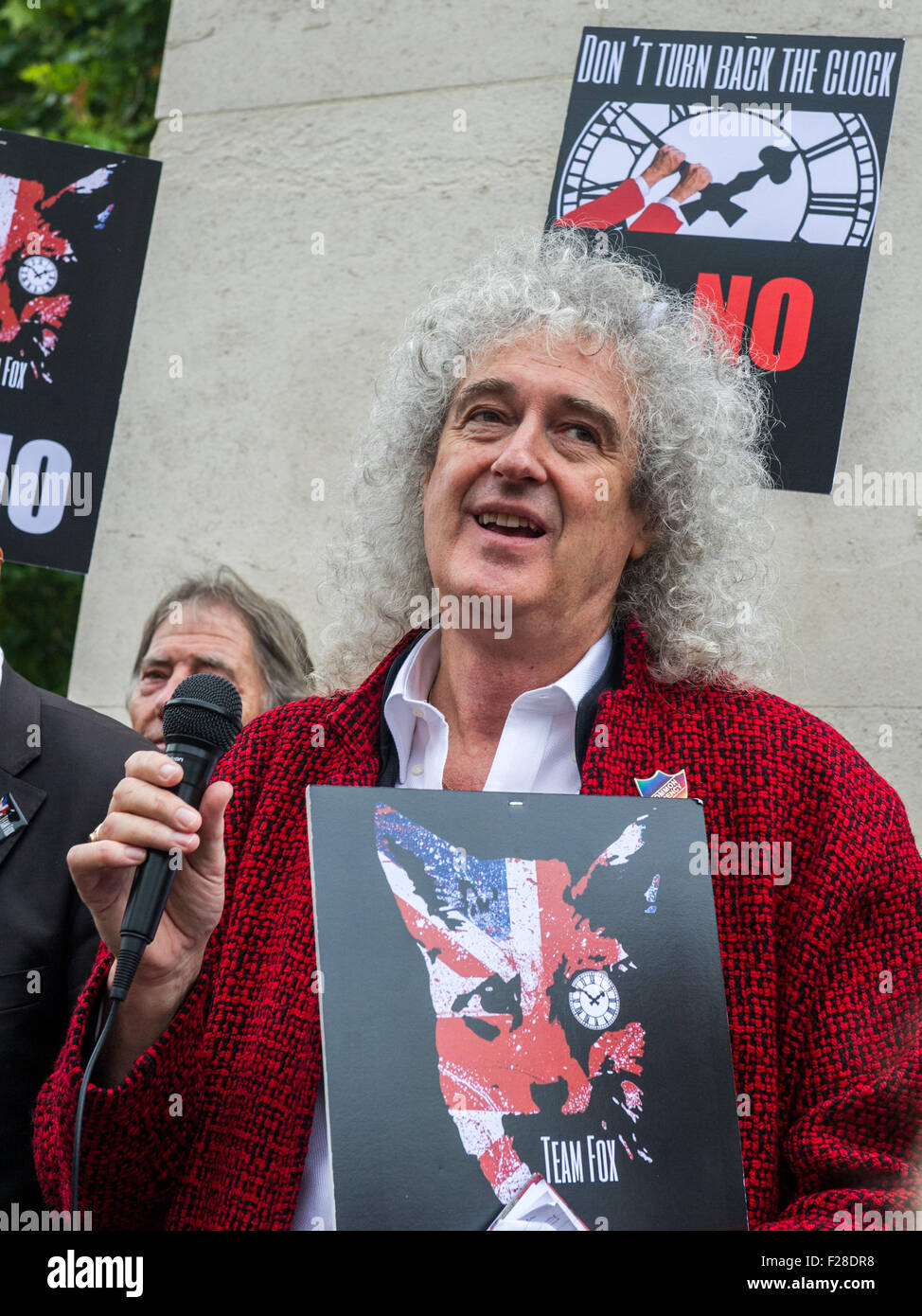 Brian May attends a Keep the Fox Hunting Ban protest outside the Houses ...