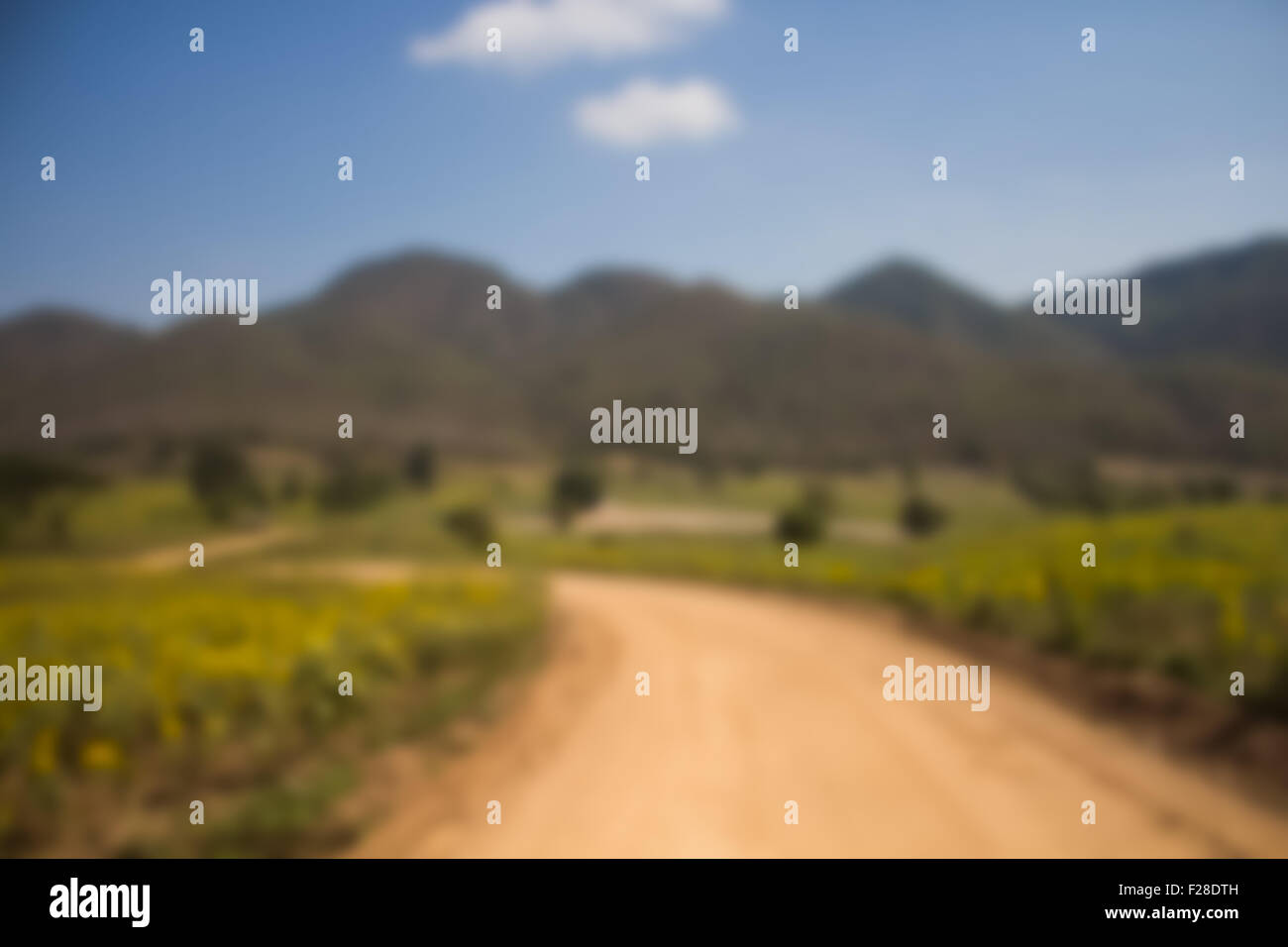 abstract blur and blur effect of beautiful mountain path in summer ...