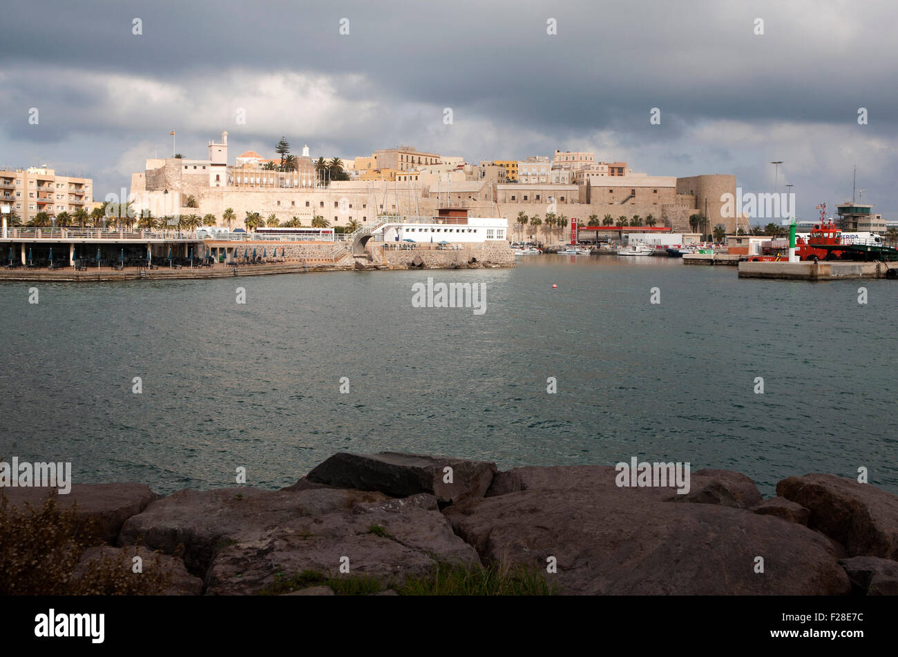 The old walled fortress Melilla la Vieja, Melilla, Spanish territory in ...
