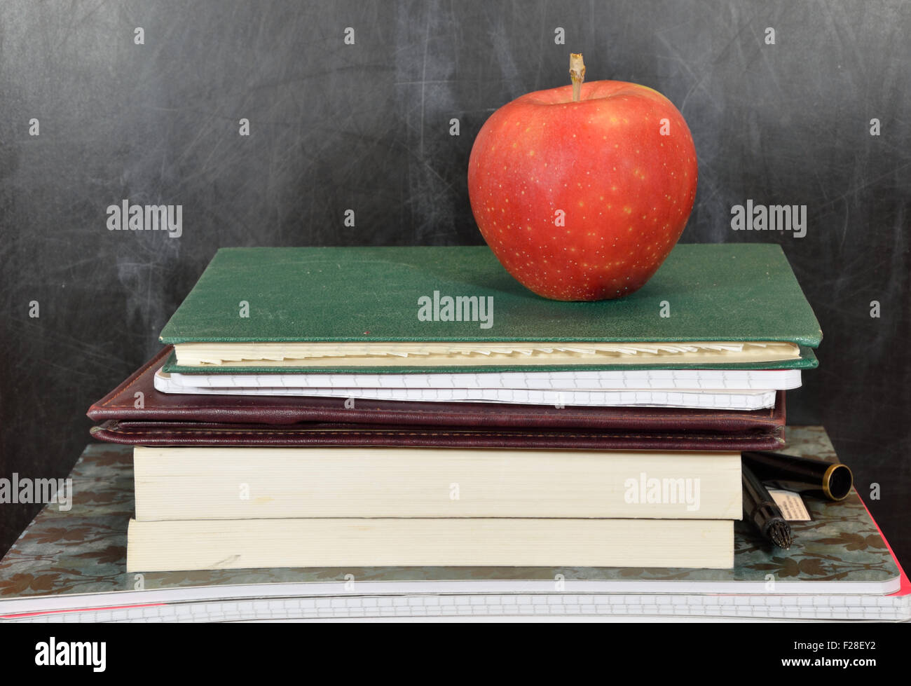 Pile notebooks pen hi-res stock photography and images - Alamy