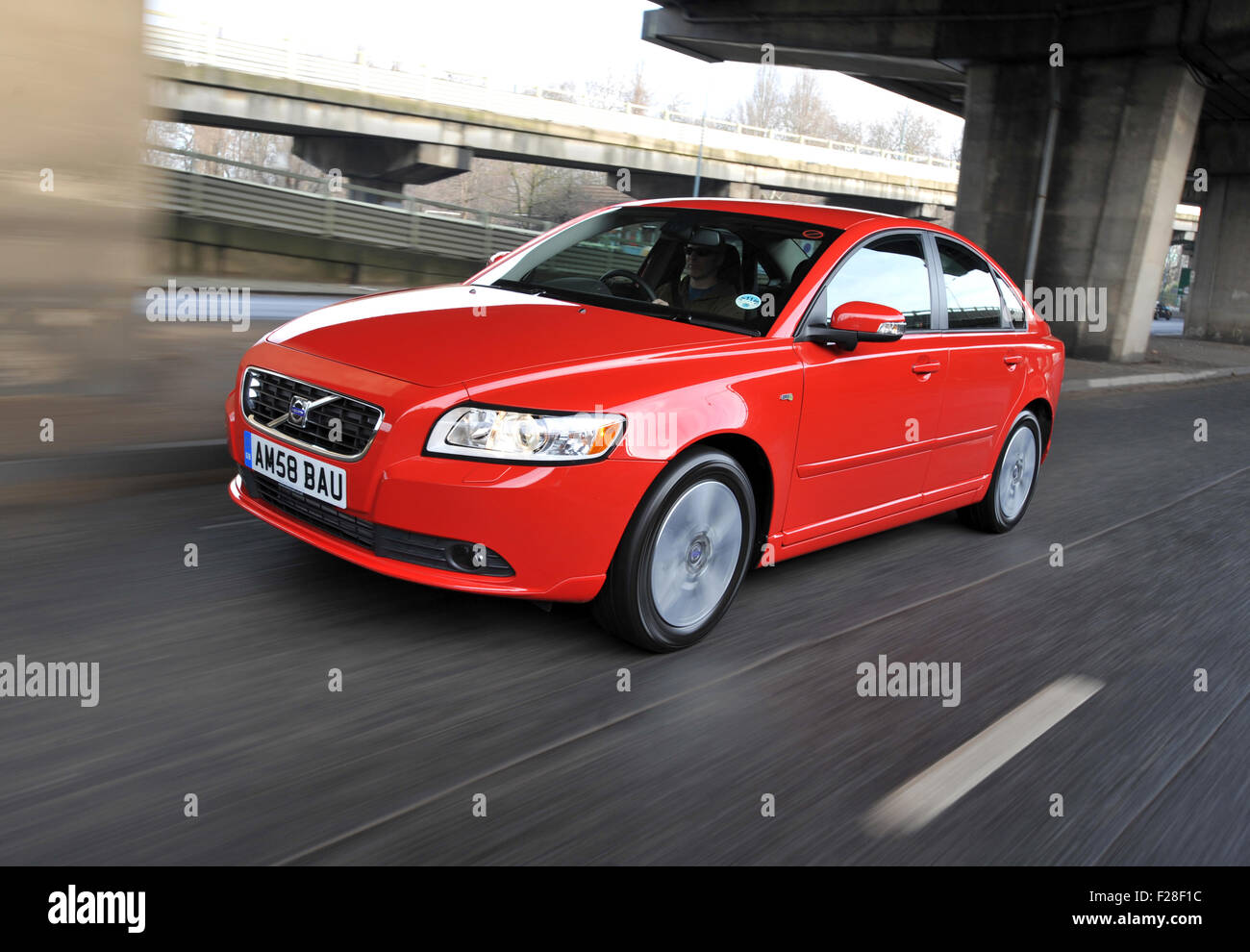 Red saloon sedan 4 door city car hi-res stock photography and images ...