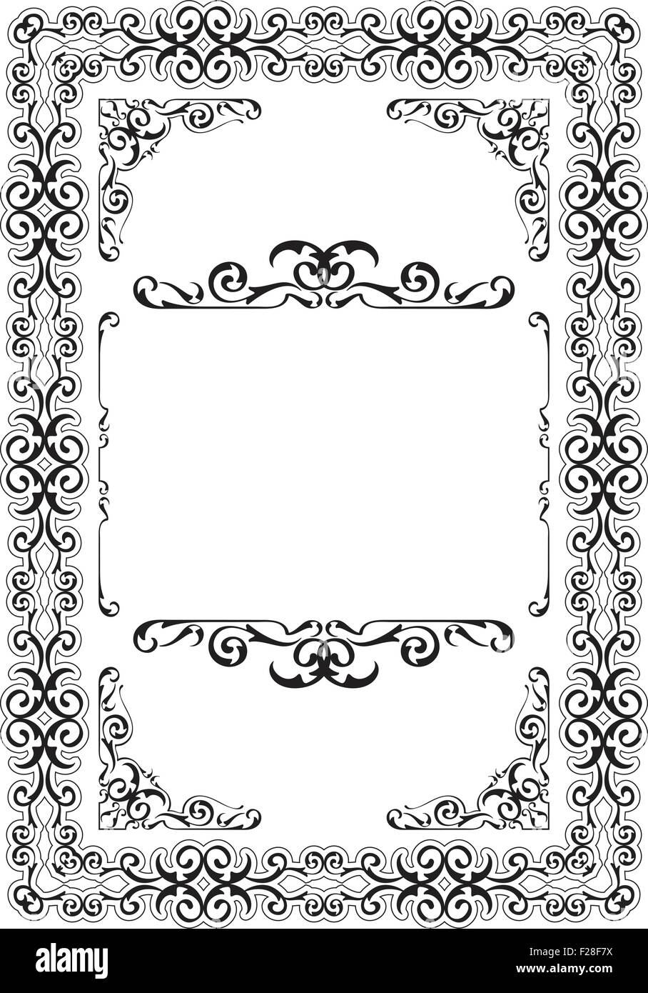 Ornament real Black and White Stock Photos & Images - Alamy