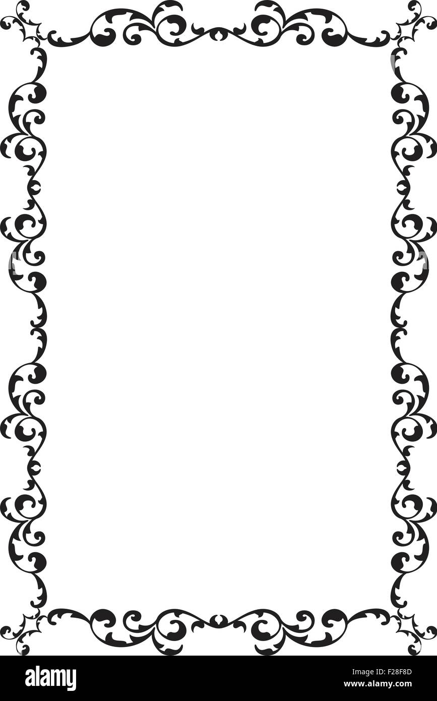 Perfect old border on white Stock Vector Image & Art - Alamy