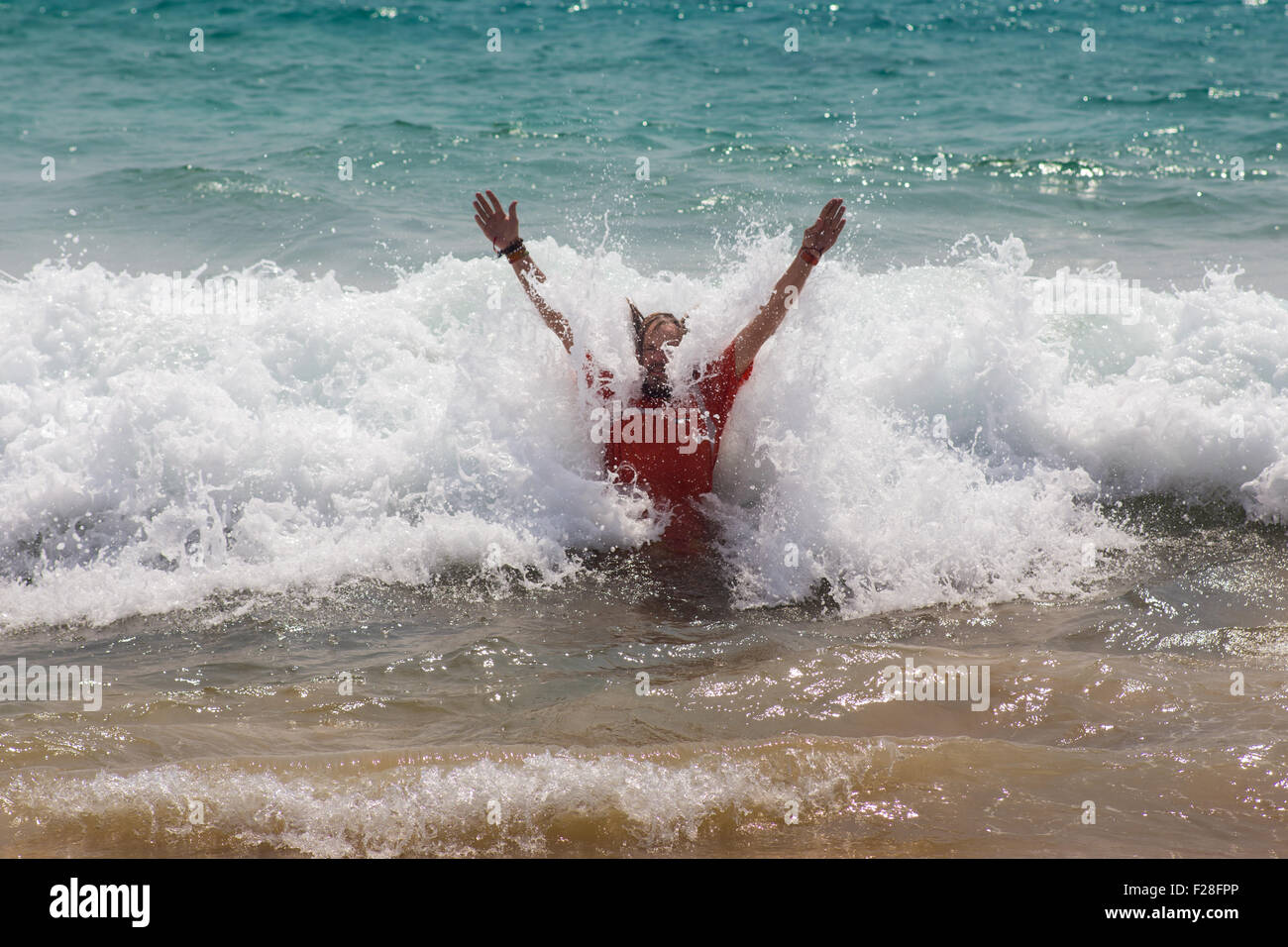 Waiting of a wave Stock Photo - Alamy
