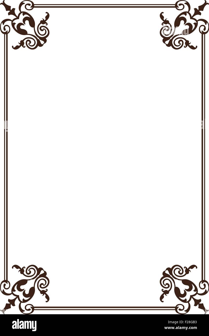 Victorian ornate frame is isolated on white Stock Vector Image & Art ...