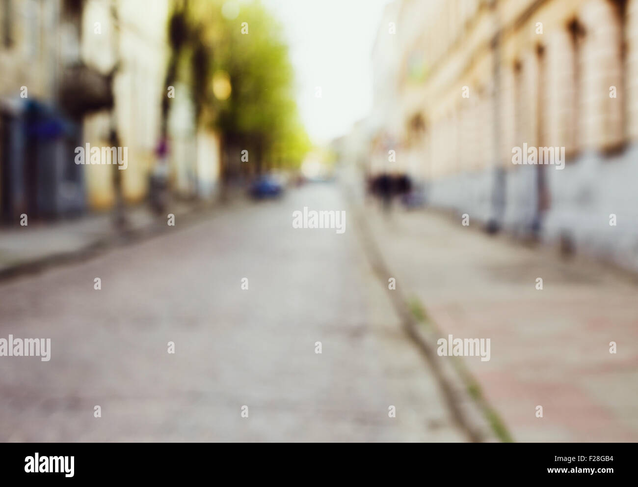 Blurred perspective street view, daylight abstract background Stock ...