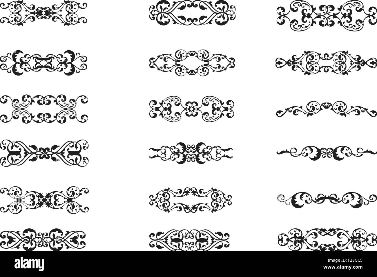 Divide lines set on white Stock Vector Image & Art - Alamy