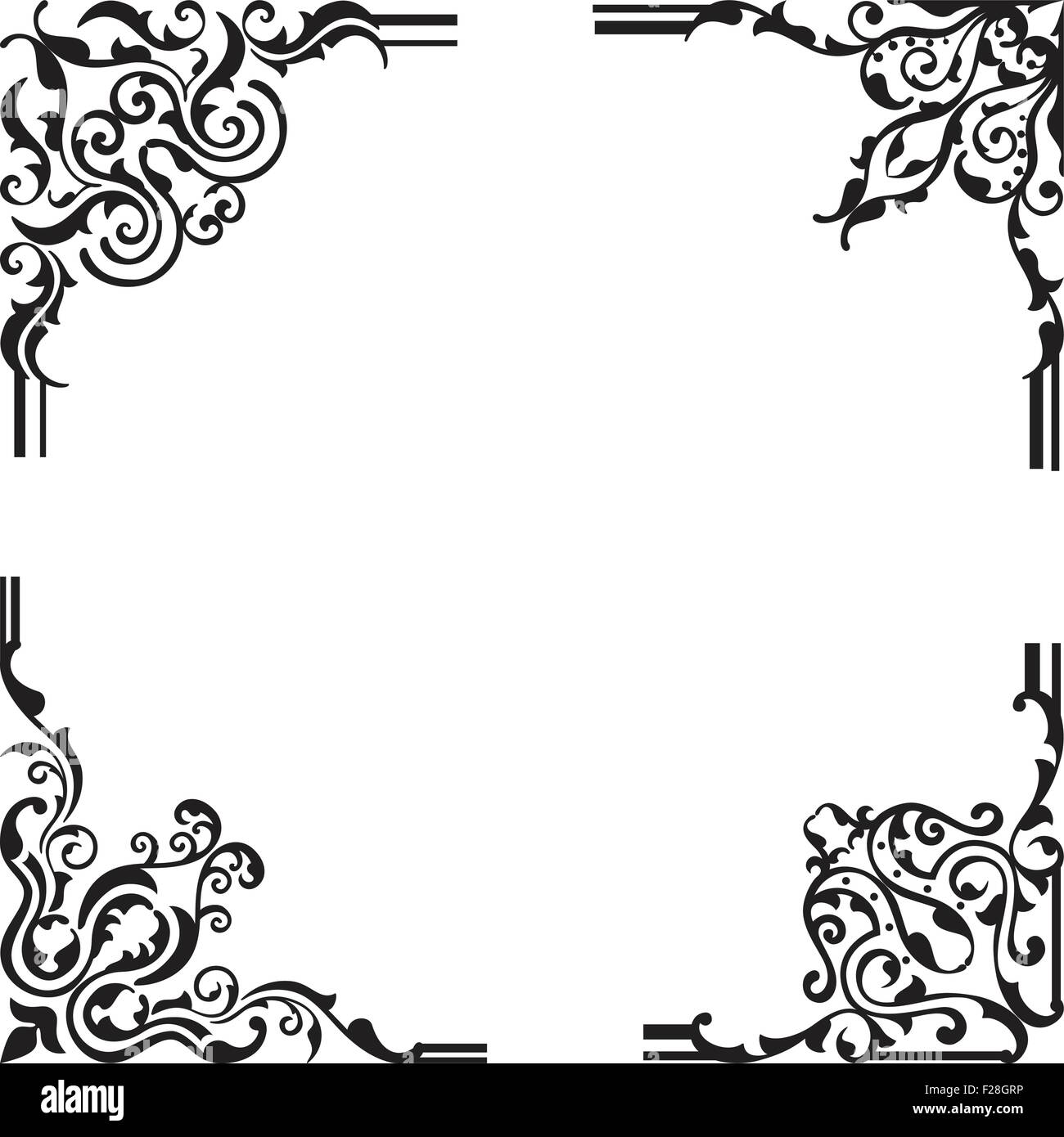 Classic corner set is on white Stock Vector Image & Art - Alamy