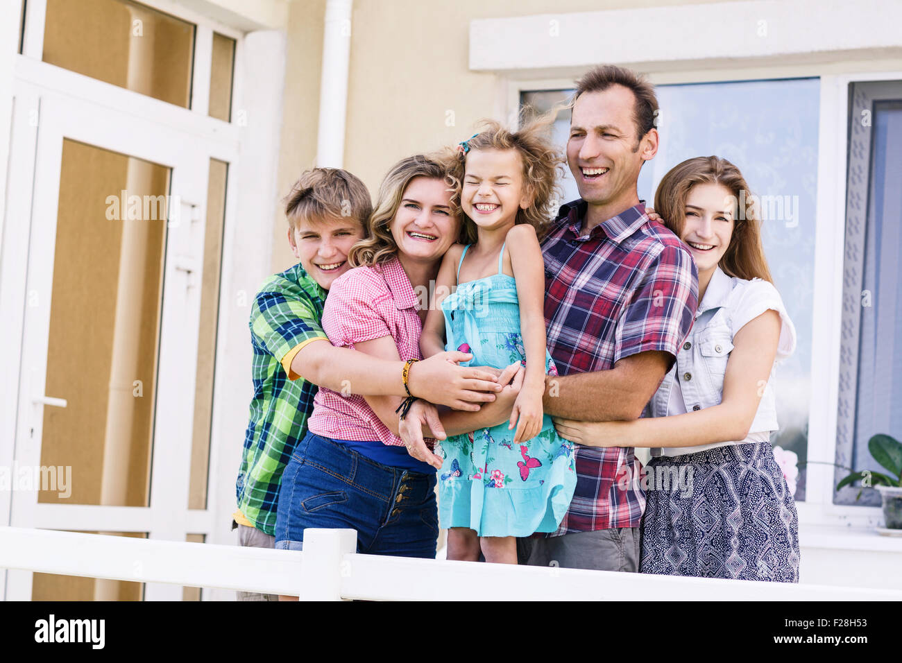 Big happy family Stock Photo - Alamy