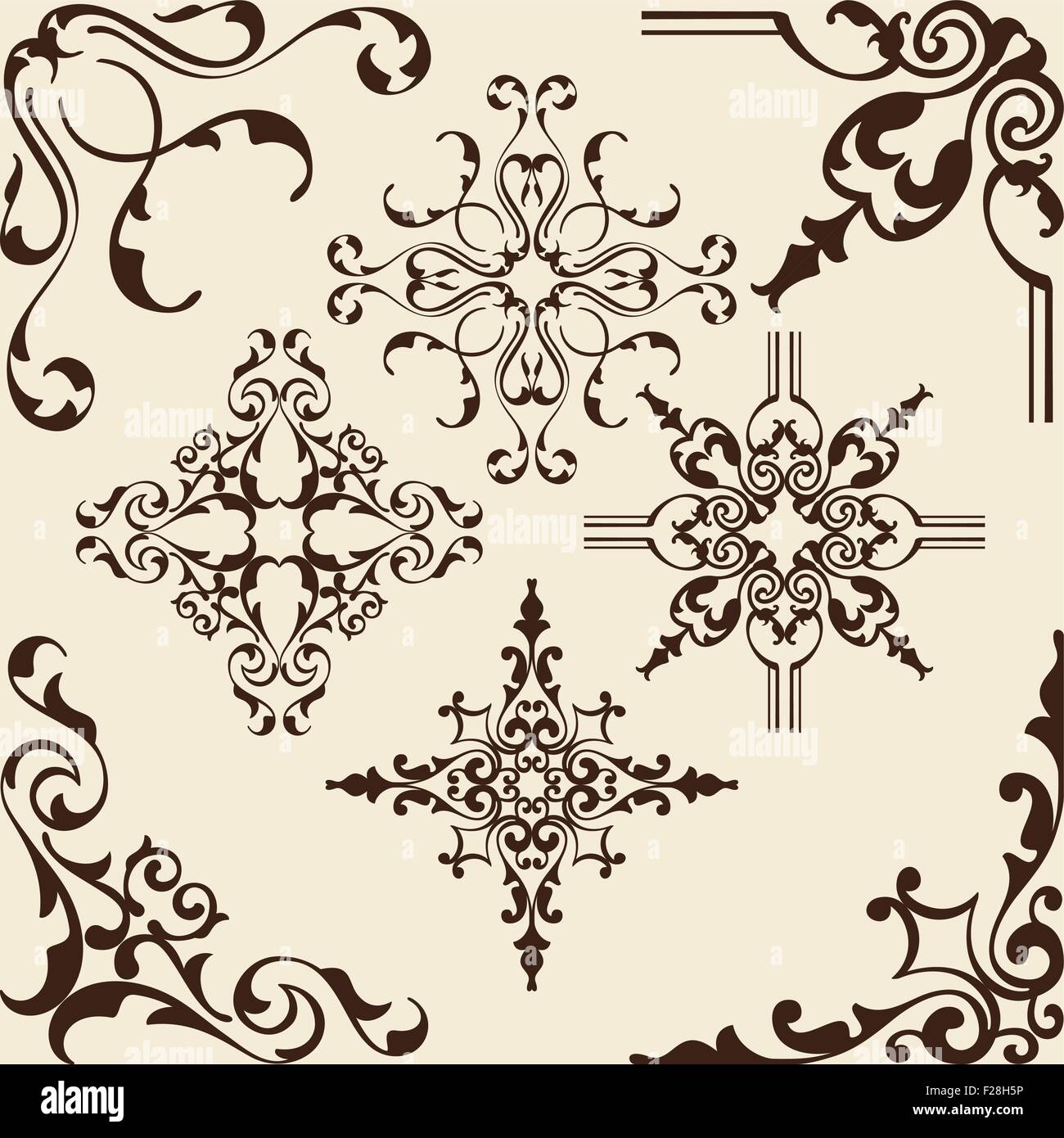 Rococo revival Stock Vector Images - Alamy