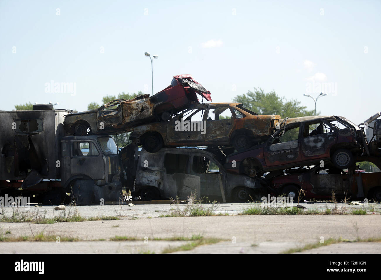 The film set of Luc Besson's 'The Lake' in Zagreb, Croatia Featuring ...