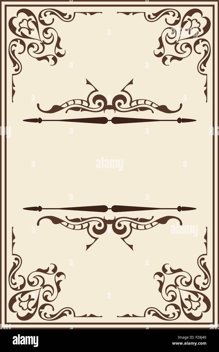 Ornate rococo page is on beige Stock Vector Image & Art - Alamy
