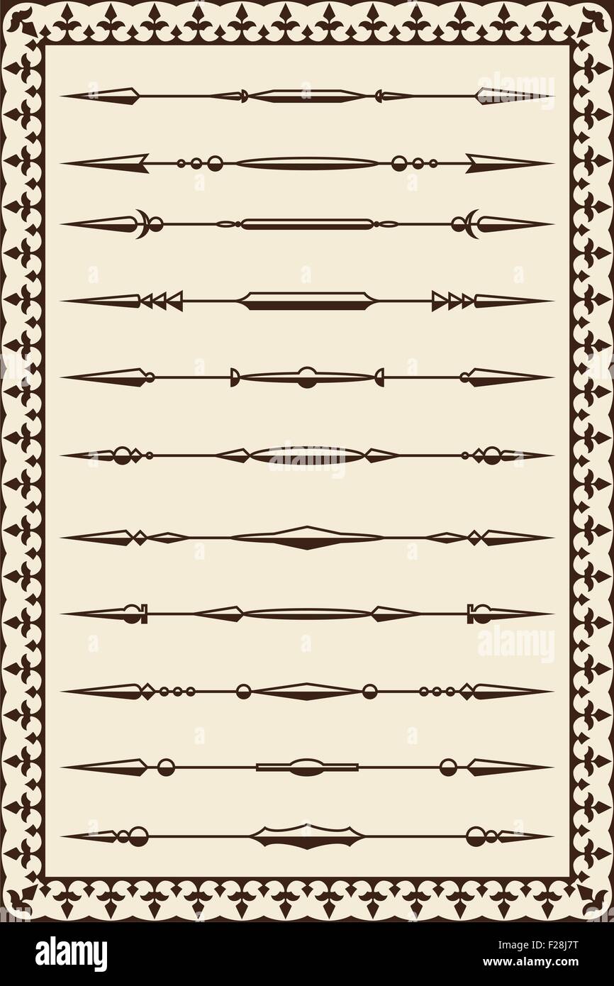 Vintage divide lines isolated on hi-res stock photography and images ...