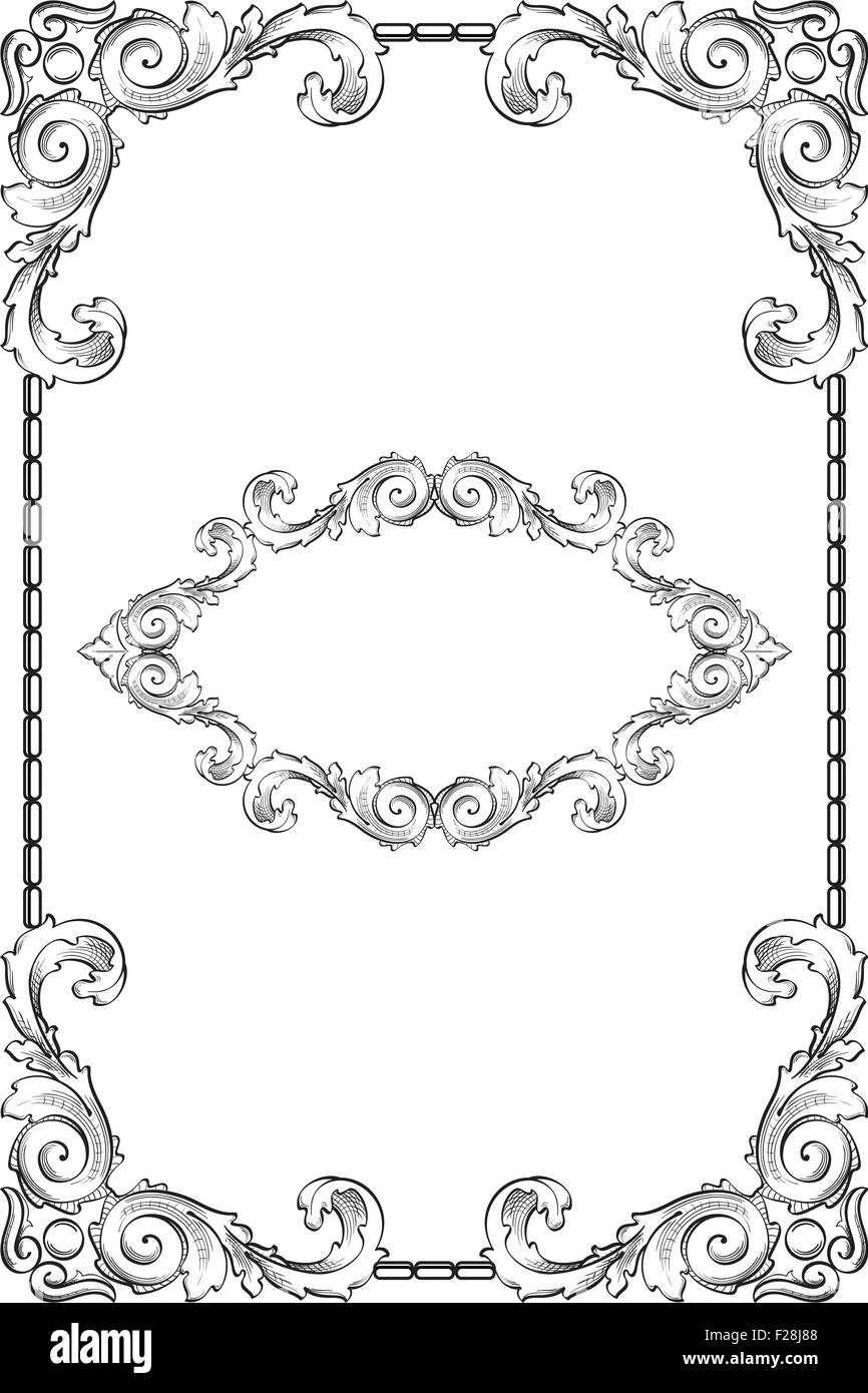 Baroque page is on white Stock Vector Image & Art - Alamy
