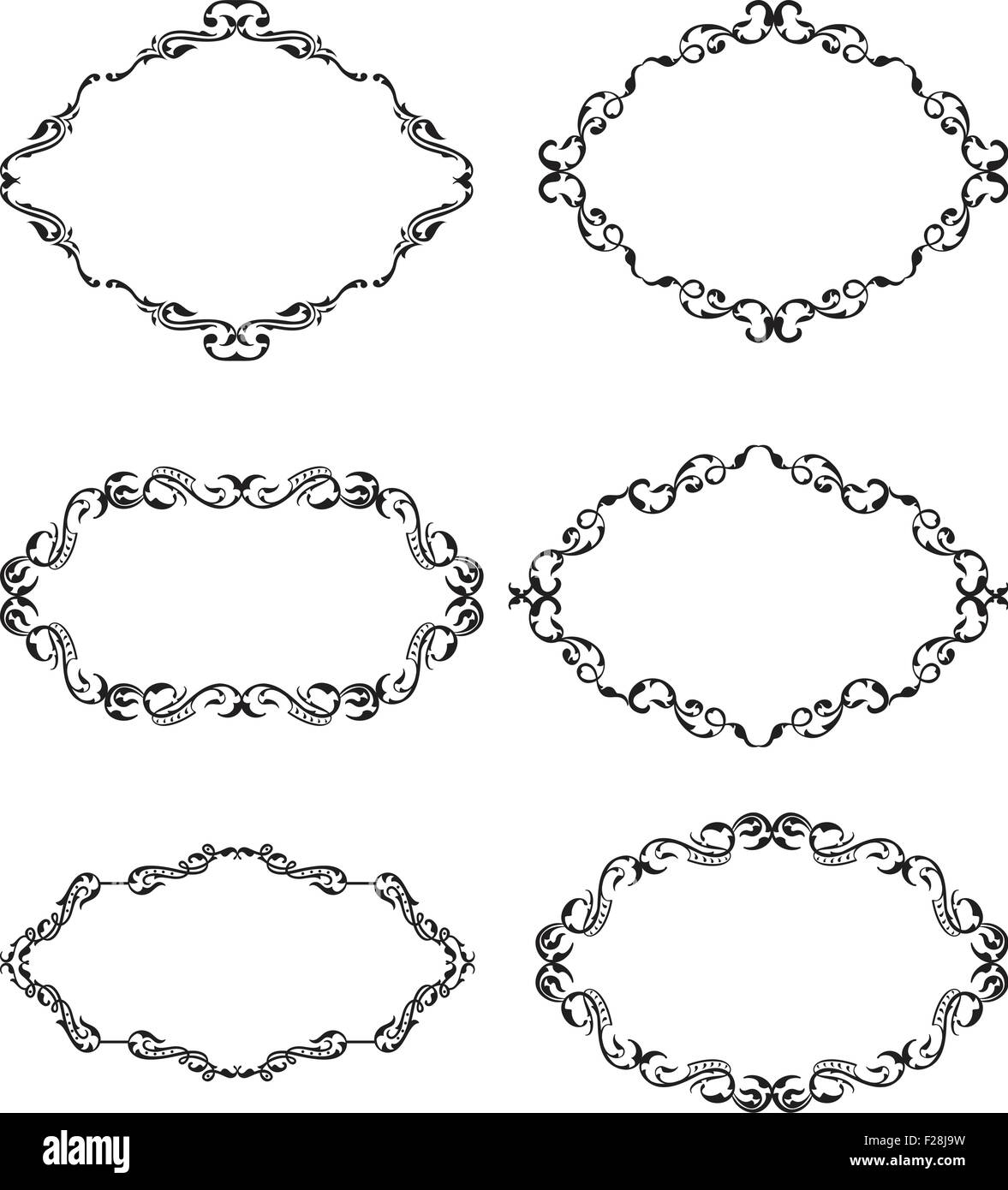 Set Of Borders on white Stock Vector Image & Art - Alamy