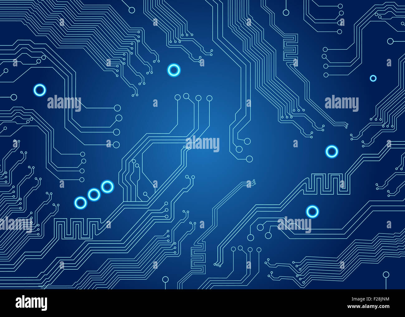 Blue circuit board Stock Photo - Alamy