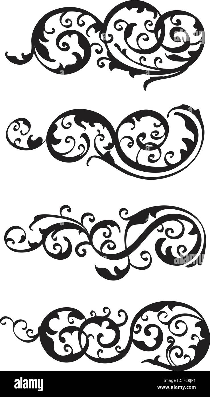 Scroll set isolated on white Stock Vector Image & Art - Alamy