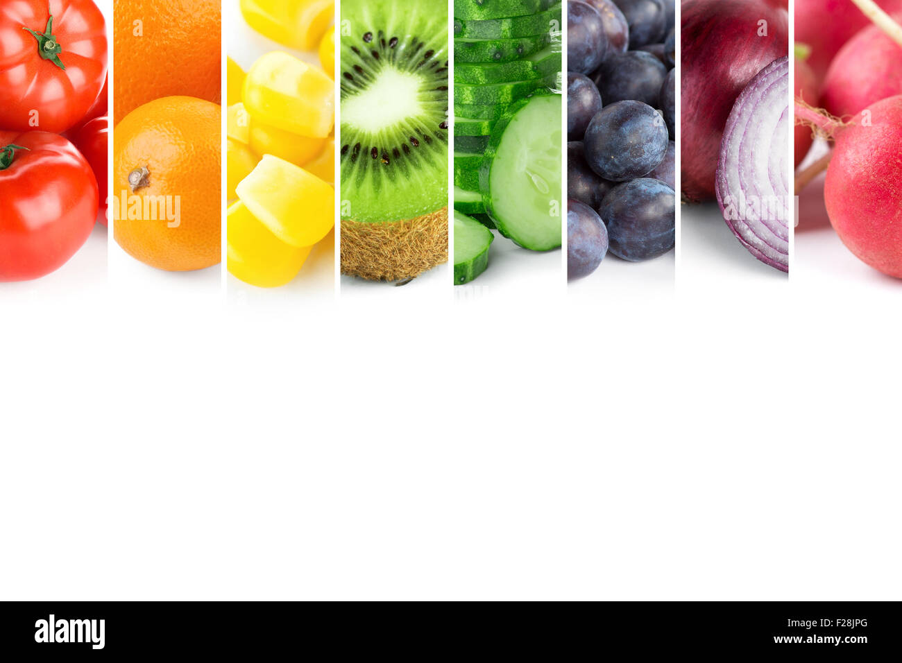 Fresh color fruits and vegetables. Healthy food concept Stock Photo - Alamy