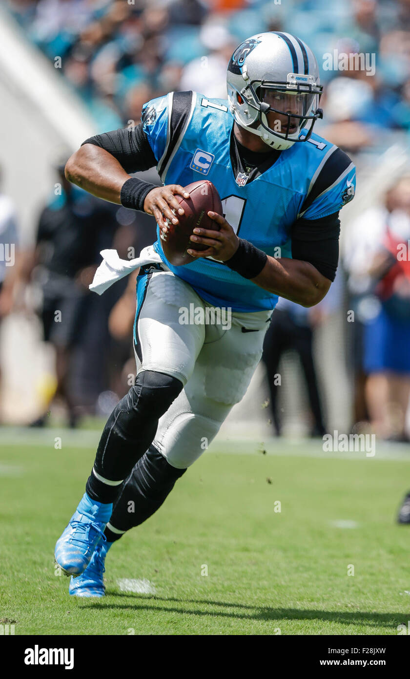 September 13, 2015 Jacksonville, FL, Carolina Panthers quarterback Cam ...
